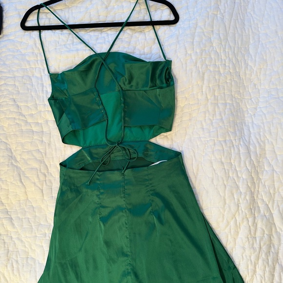 Dresses | Emerald Green Mini Dress With Back Cutouts Size Small | Poshmark